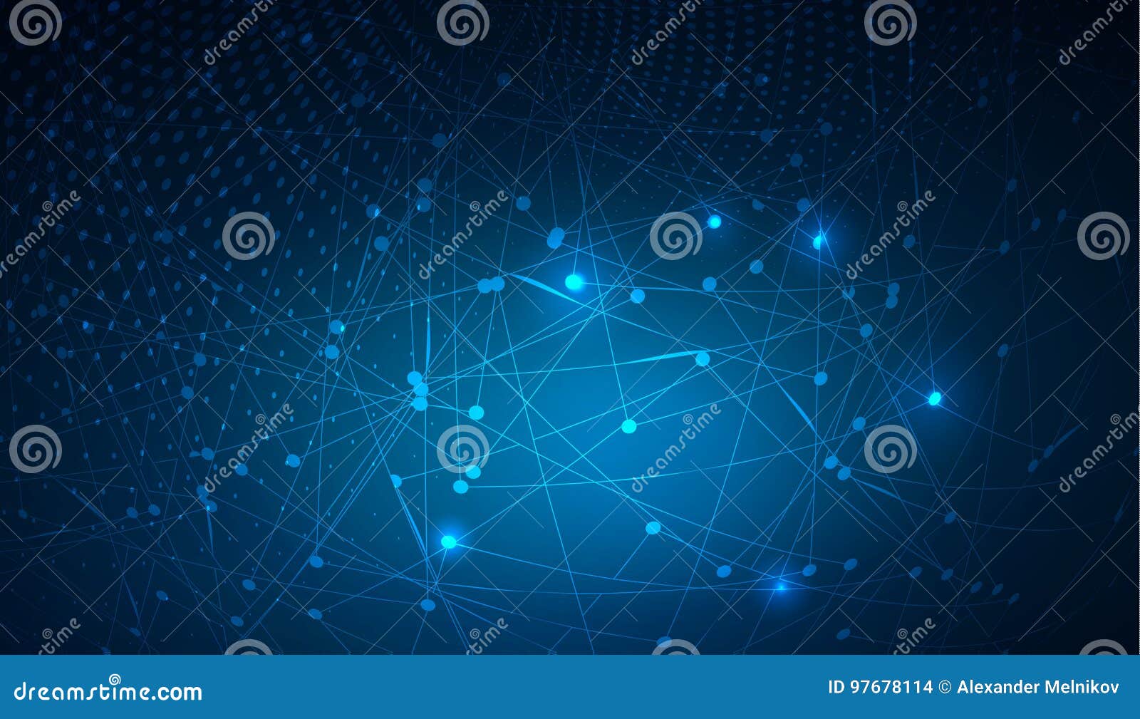 Abstract Global Technology Background with Connecting Dots Stock Vector ...