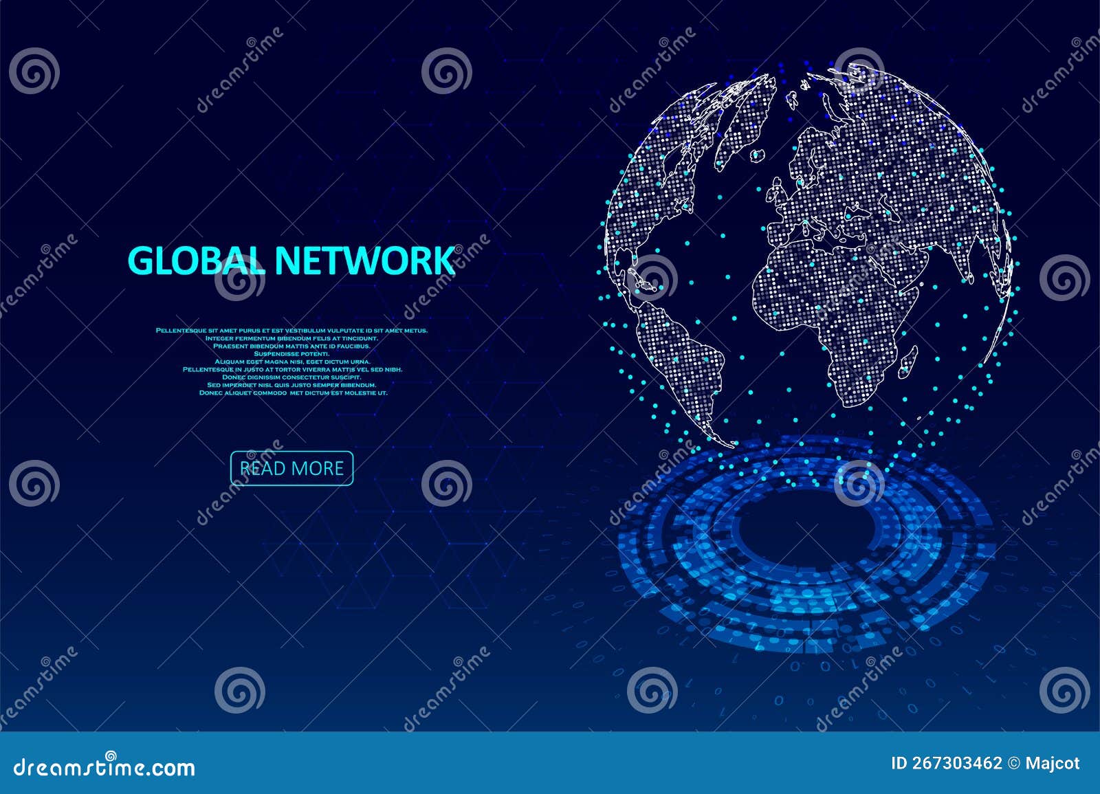 Abstract Global Technology Background Stock Vector - Illustration of ...