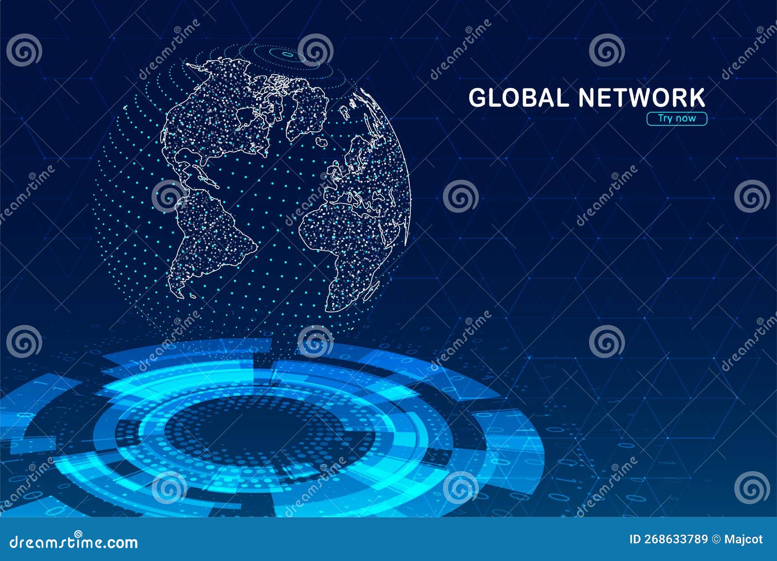 Abstract Global Technology Background Stock Vector - Illustration of ...