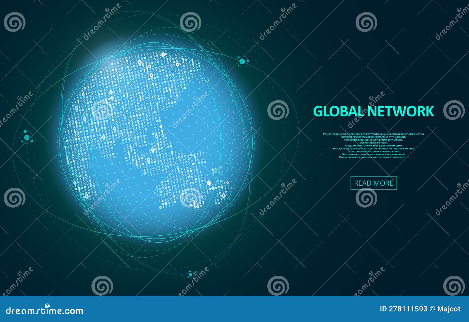 Abstract Global Technology Background Stock Vector - Illustration of ...