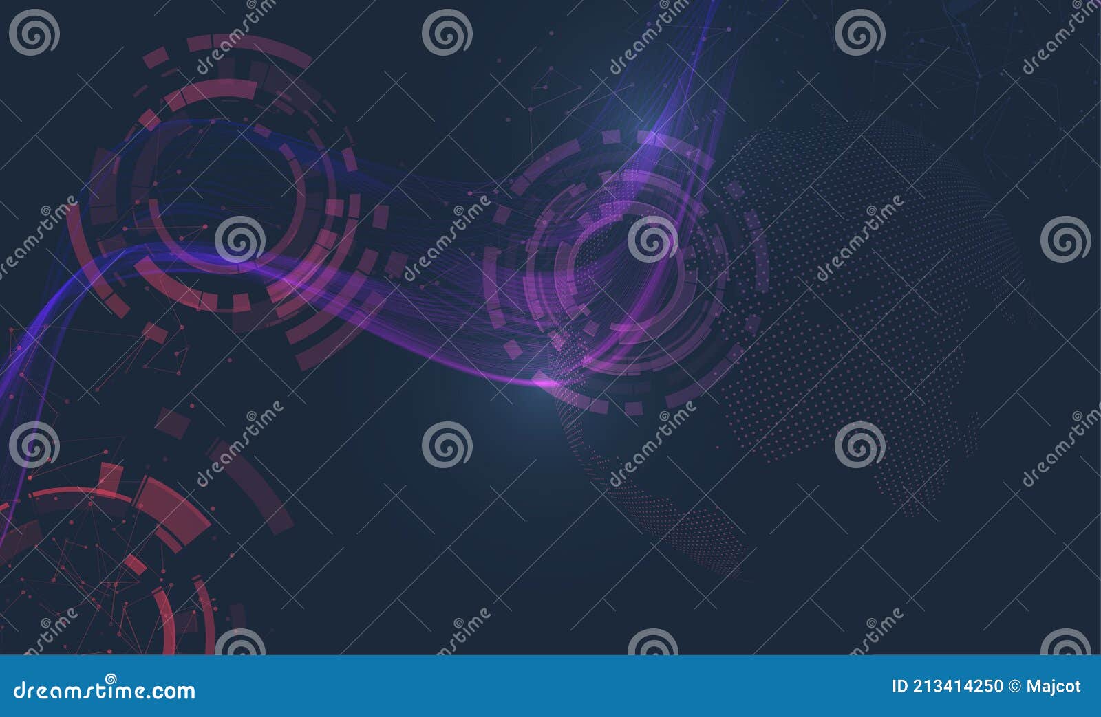 Abstract Global Technology Background Stock Vector - Illustration of ...