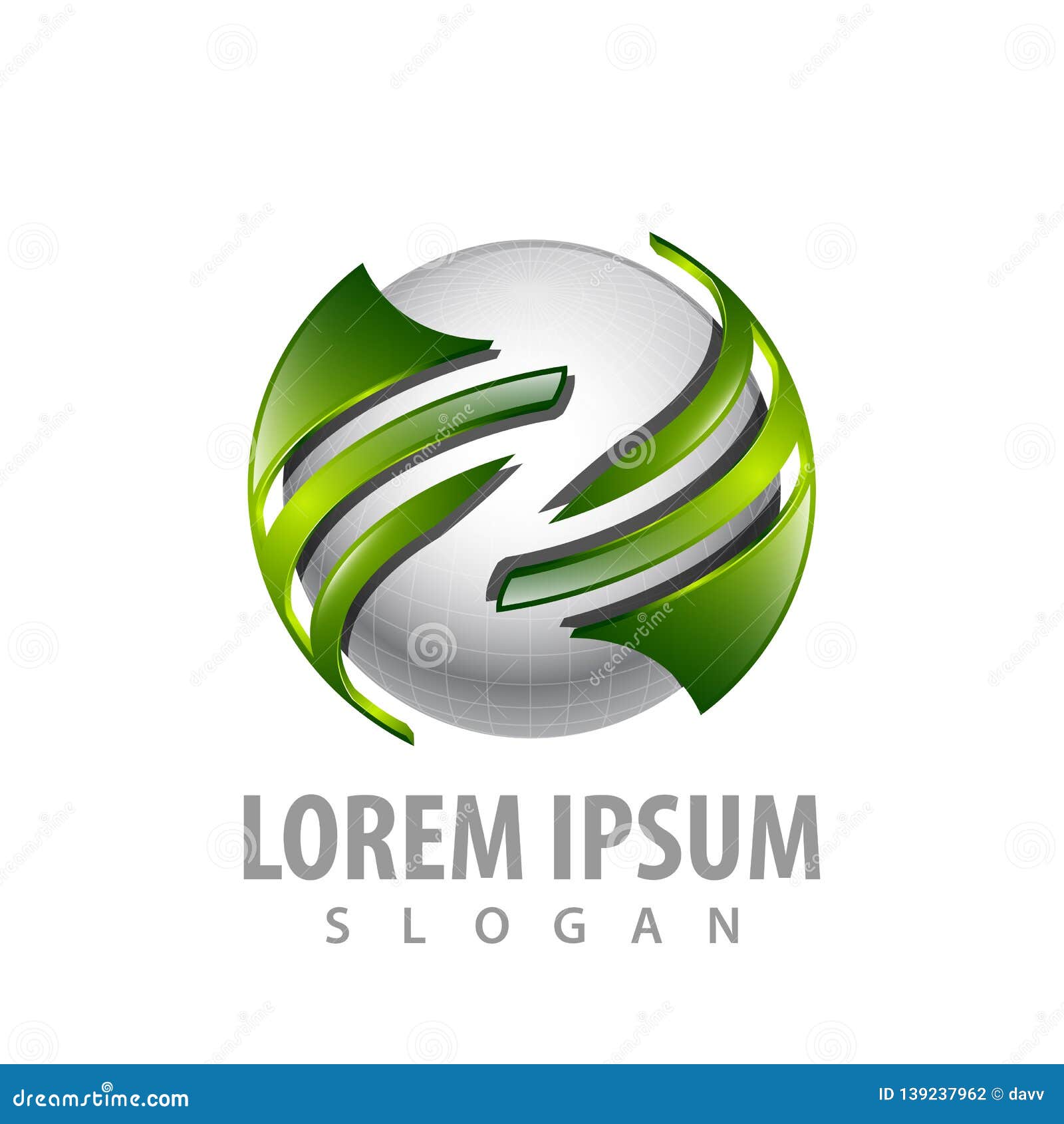 Abstract Global Technology Sphere Logo Concept Design. Symbol Graphic ...