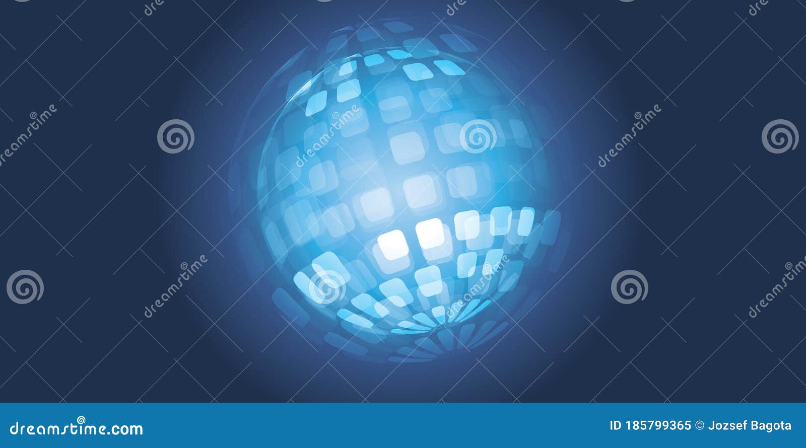 Abstract Globe Design - Wide Layout, Vector Design Template with Copy ...