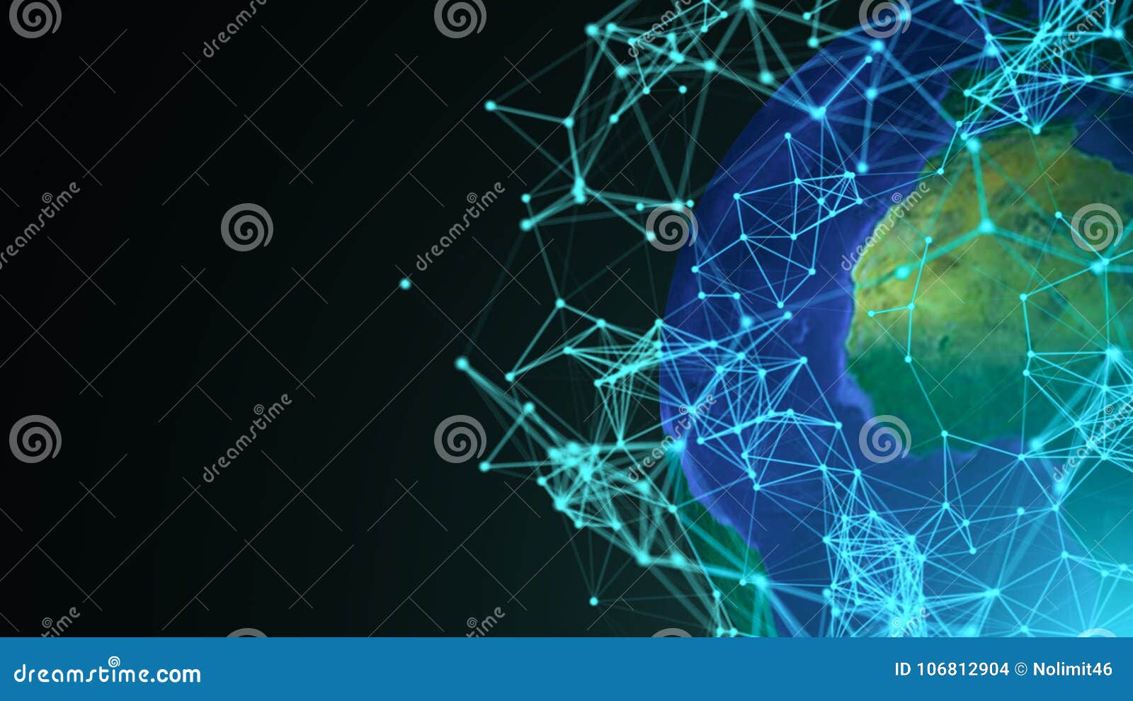 Abstract Globe with Digital Connections. Communication Concept Stock ...