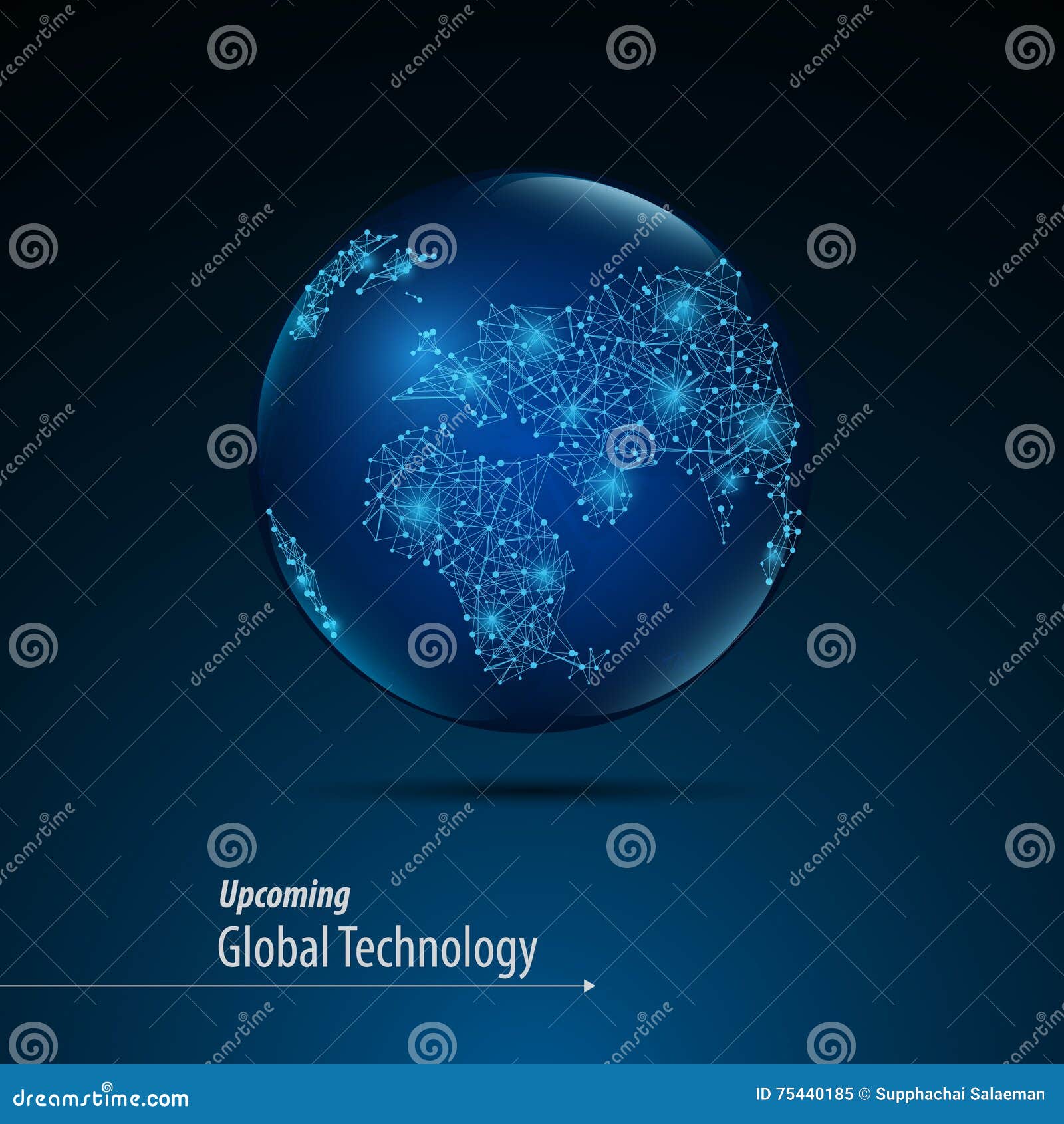 Abstract Globe Digital Texture Design Dot and Linear Pattern Global ...