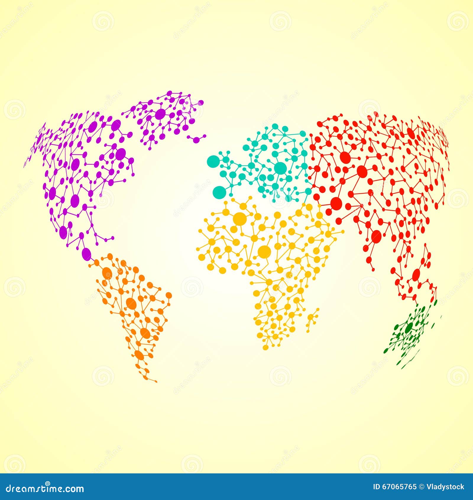 Abstract Globe Earth from Molecule Structure Stock Vector ...