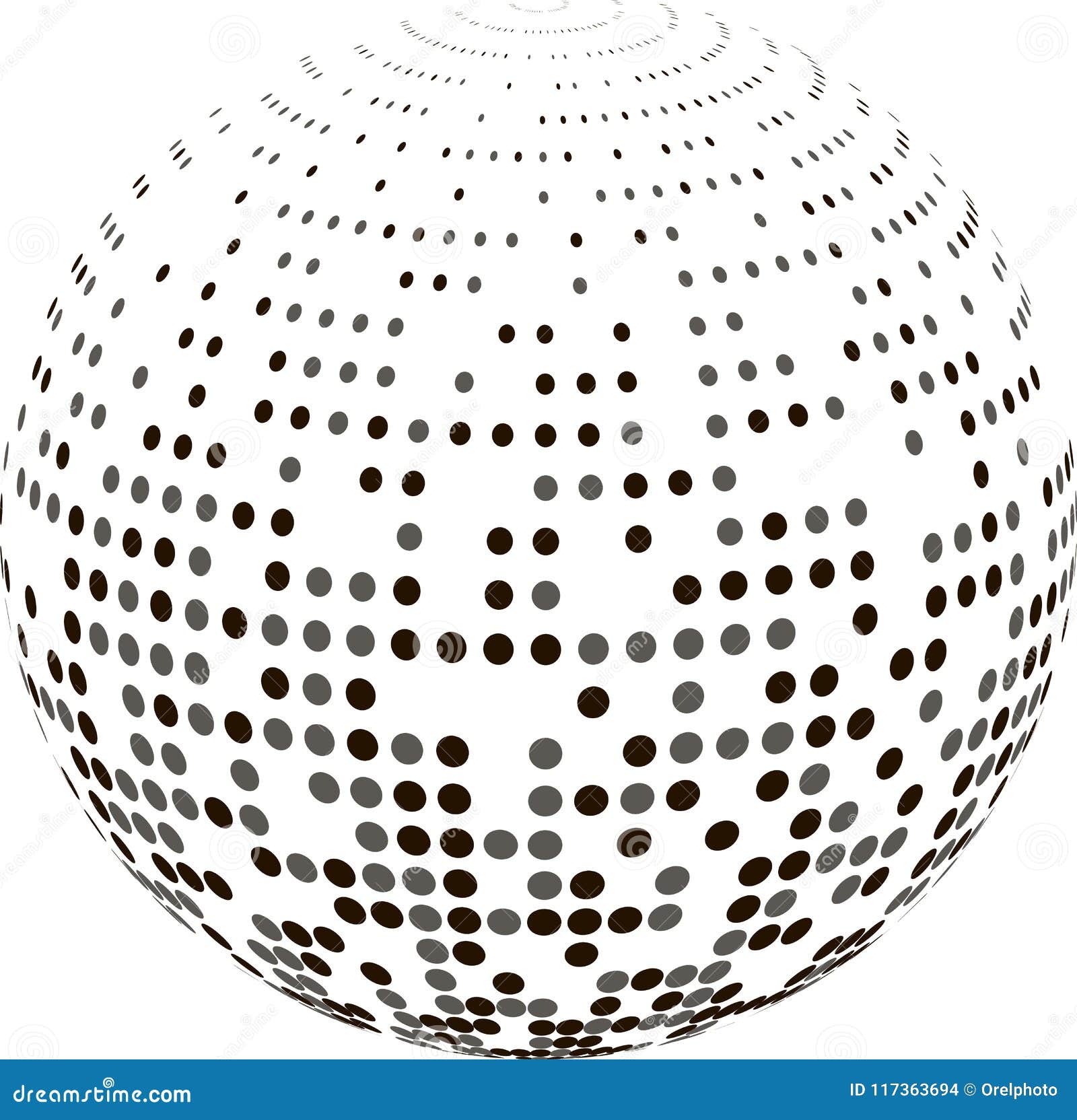 Abstract Globe with Halftone. Stock Vector - Illustration of halftone ...
