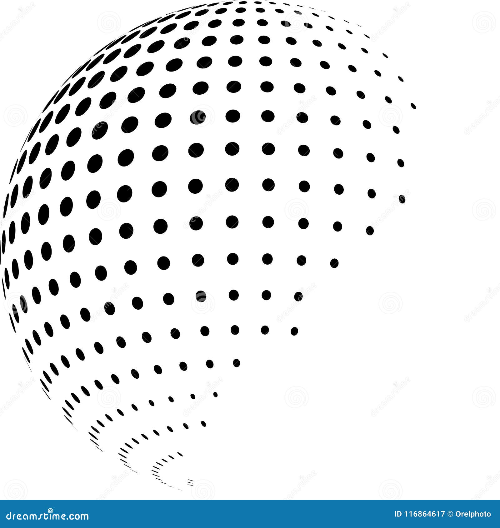 Abstract Globe with Halftone. Stock Vector - Illustration of round ...