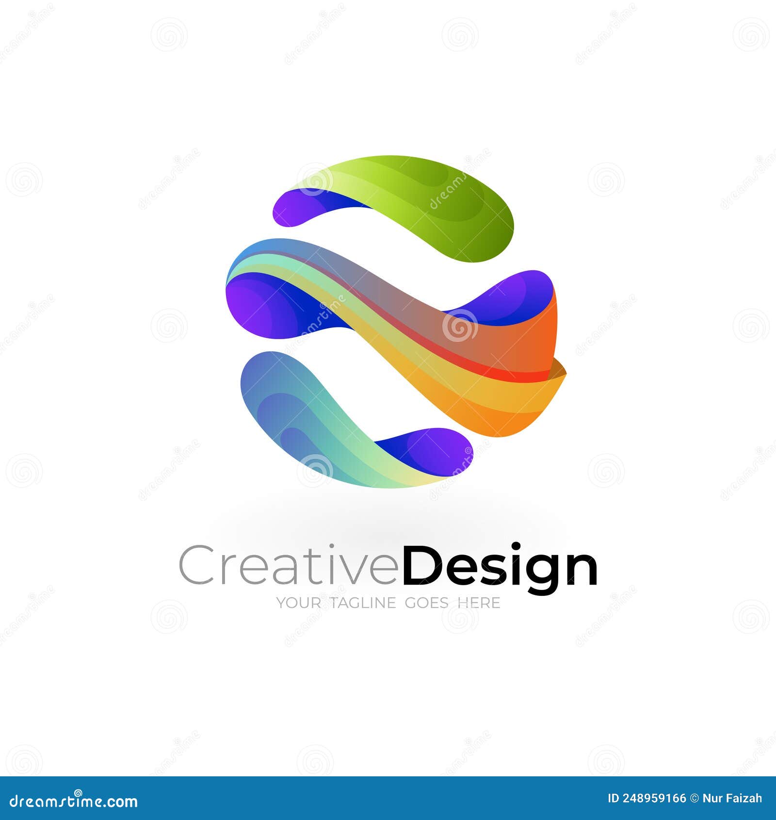 Abstract Globe Logo and Colorful Design Vector Stock Vector ...