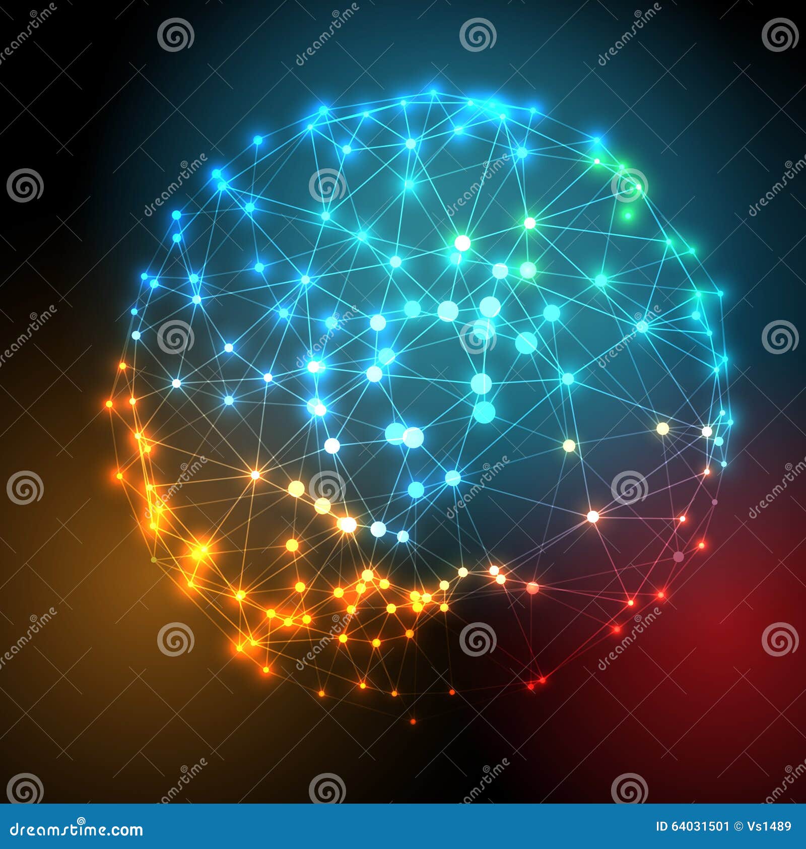 Abstract Globe with Low Poly Connected Dot and Lines Stock Vector ...