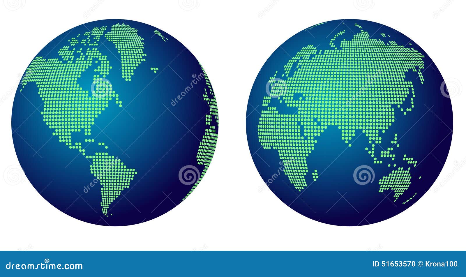 Abstract Globe Map of the World with Green Dots Stock Vector ...