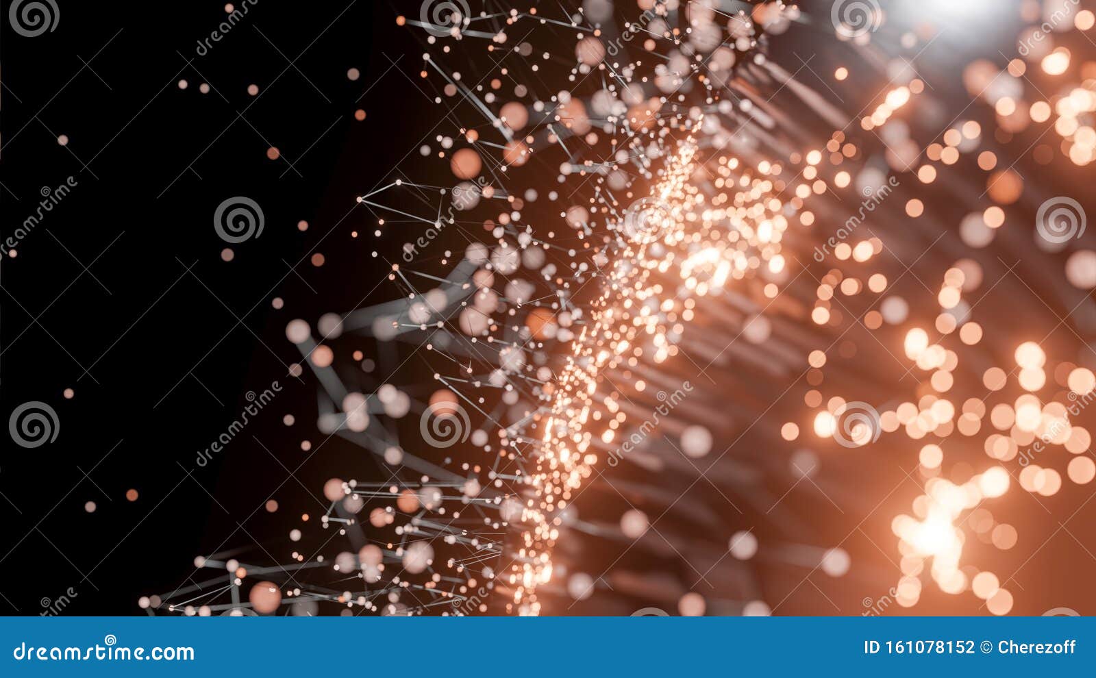 Abstract Globe with Particles and Plexus Structure Stock Illustration ...