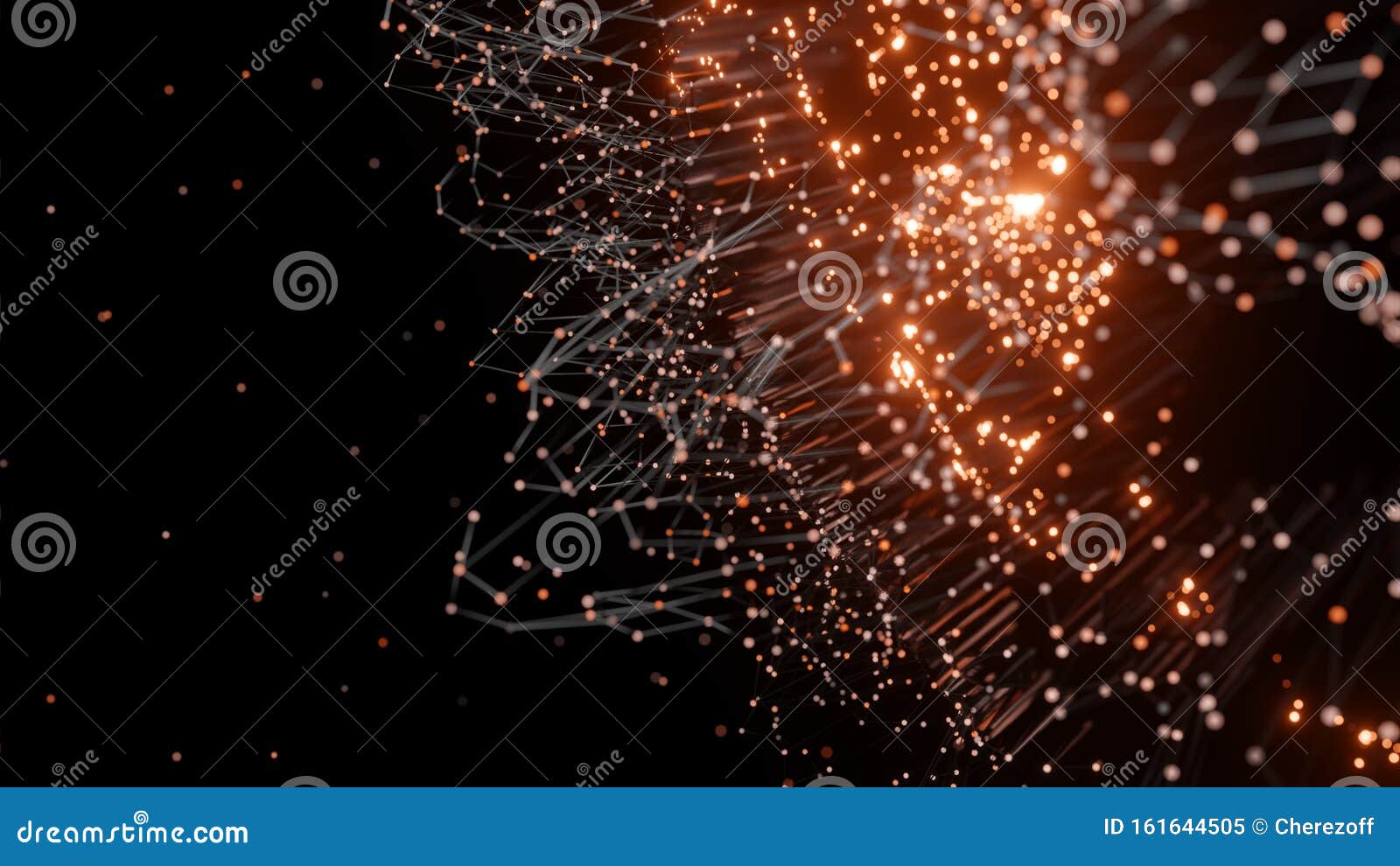 Abstract Globe with Particles and Plexus Structure Stock Illustration ...