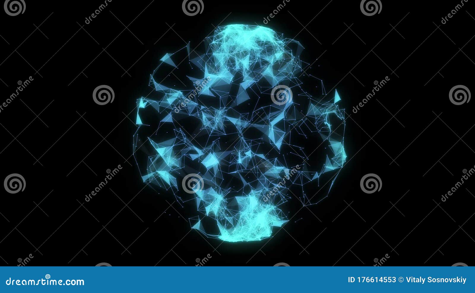 Abstract Globe, Sphere in Space in the Form of Plexus. Looped Stock ...