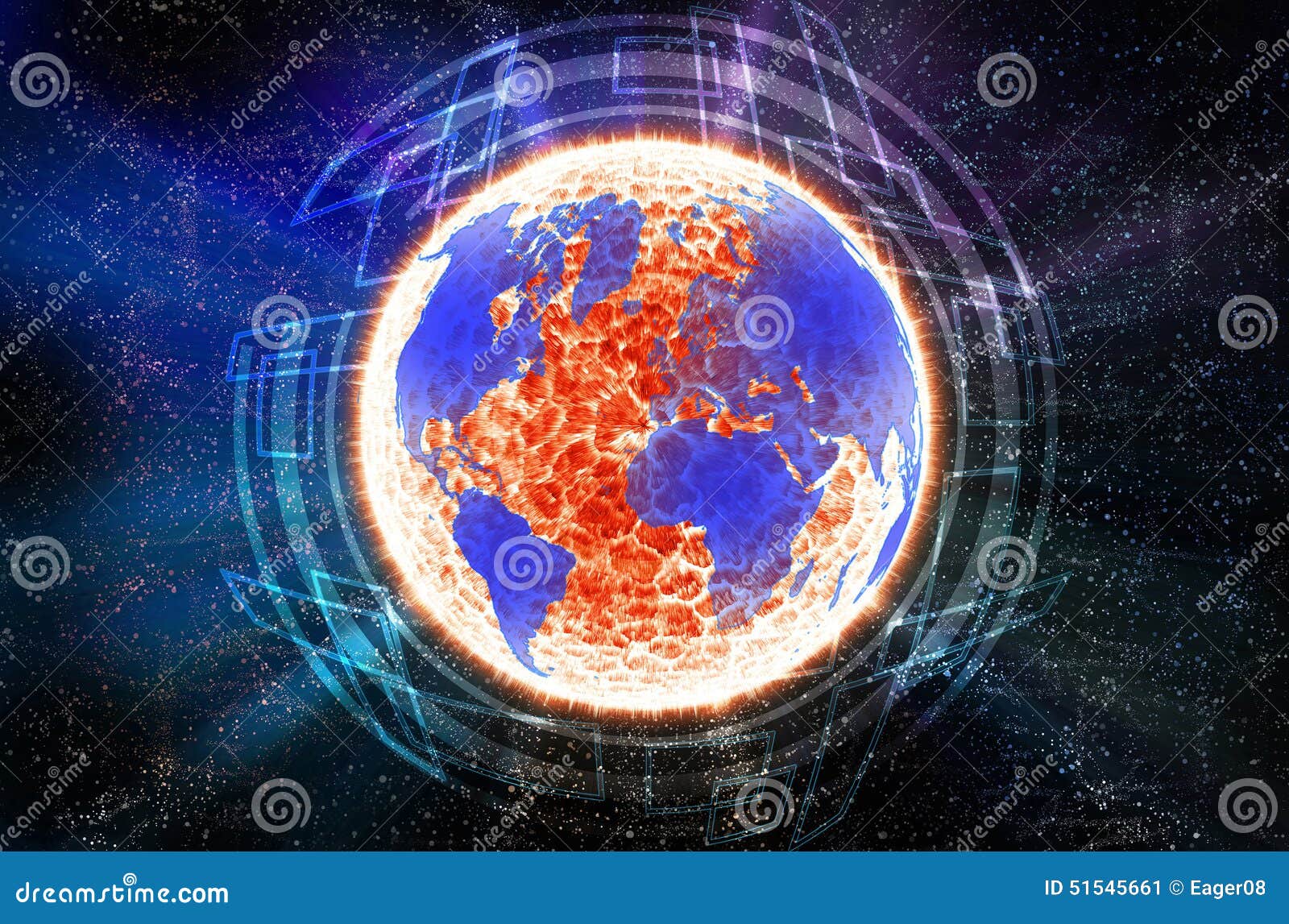 Abstract Globe stock illustration. Illustration of information - 51545661