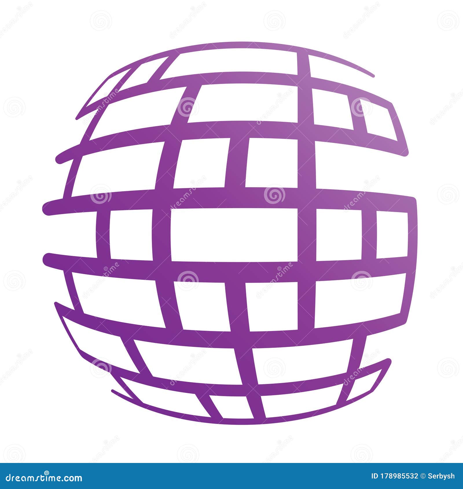 Abstract Globe Symbol, Isolated Vector Icon, Internet and Social ...