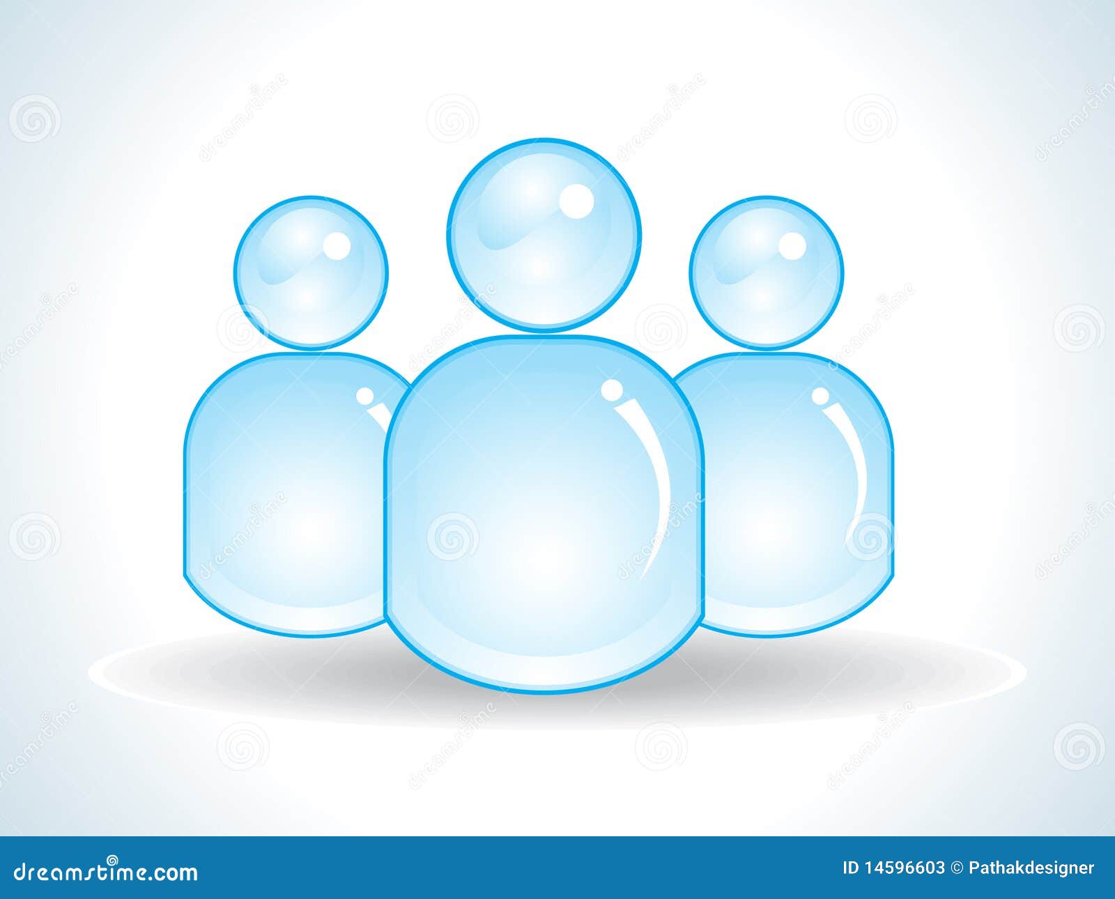 Abstract Glossy Blue Users Icon Stock Vector - Illustration of message ...