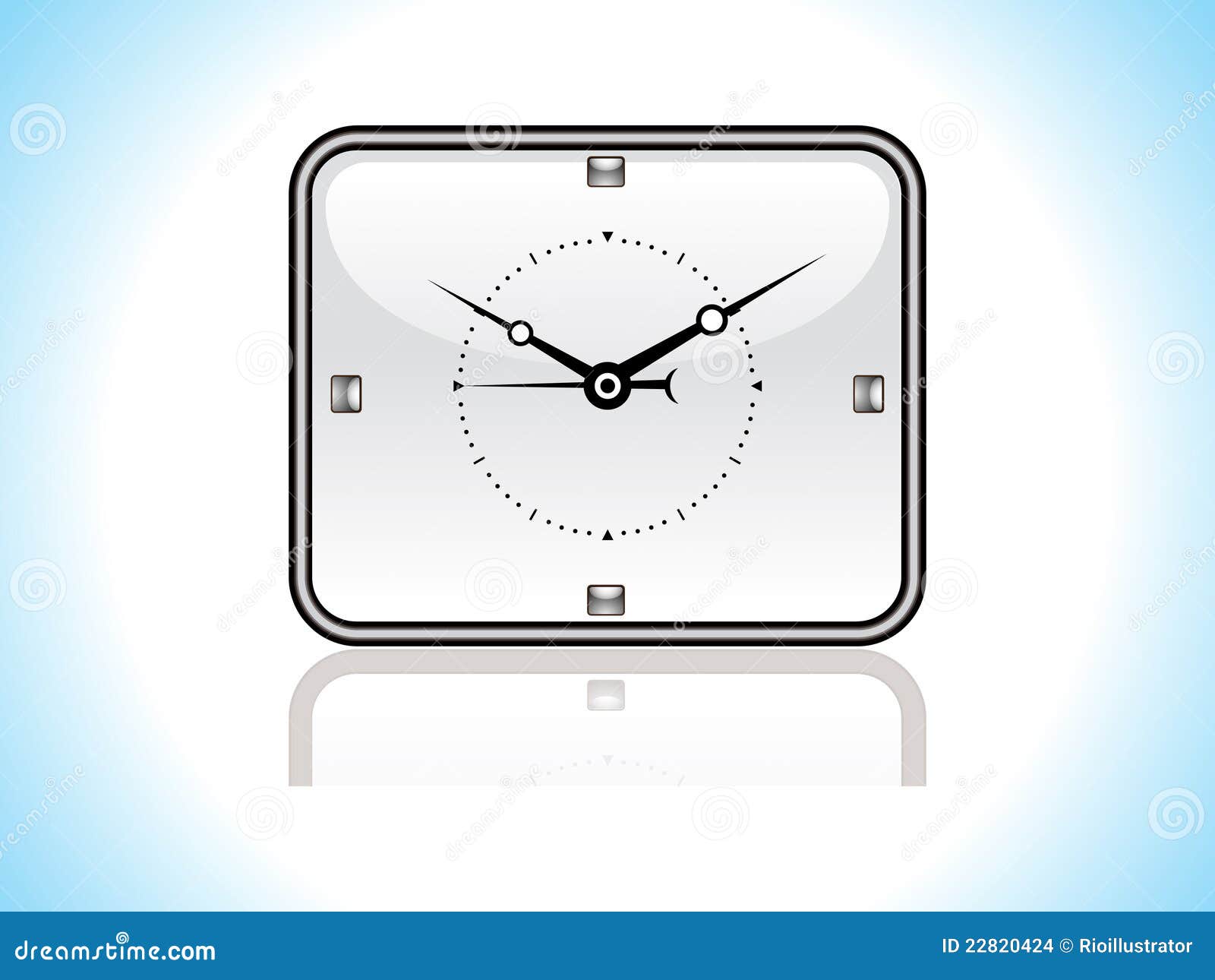 Abstract glossy clock icon stock vector. Illustration of classic - 22820424