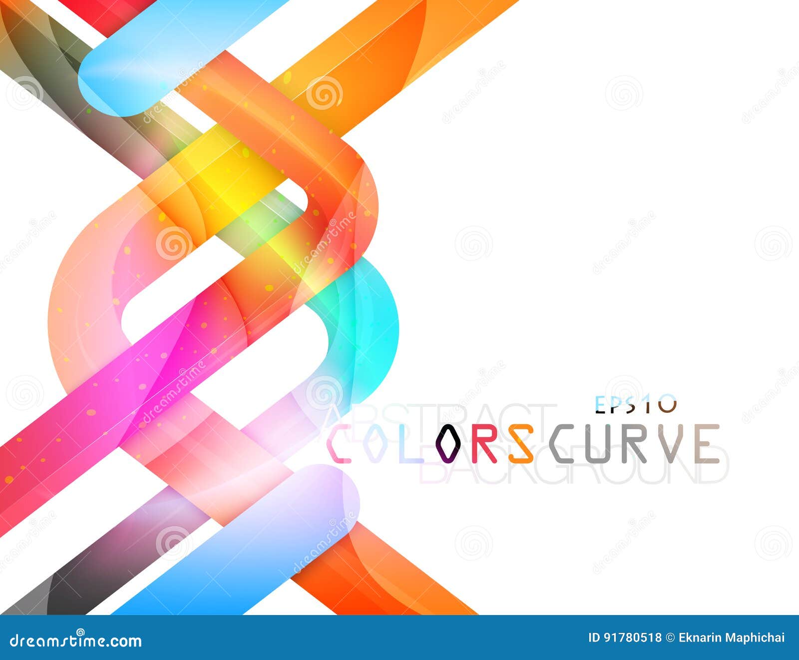 Abstract Glossy Curve Colors Stock Vector - Illustration of ...