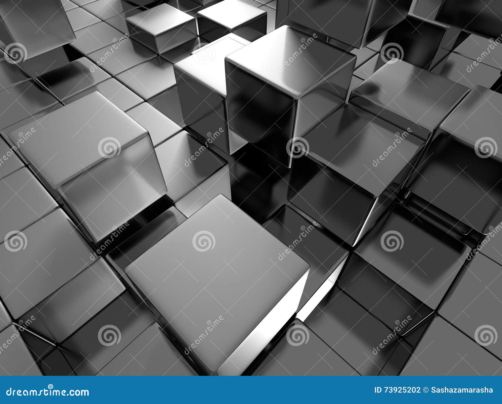 Abstract Glossy Dark Metallic Blocks Background Stock Illustration ...