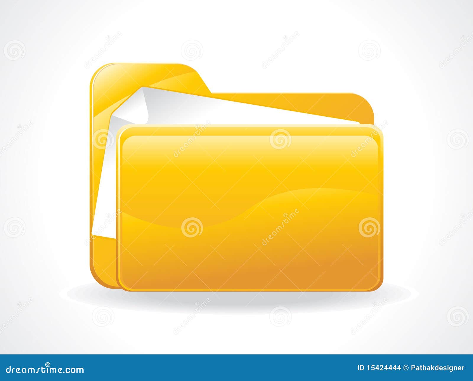Abstract Glossy Folder Icon Stock Vector - Illustration of file ...