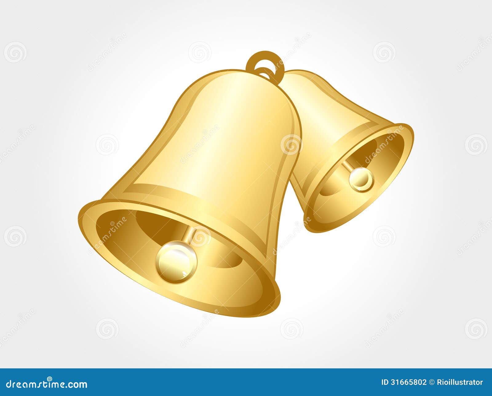 Abstract Glossy Golden Bell Stock Vector - Illustration of chiming ...