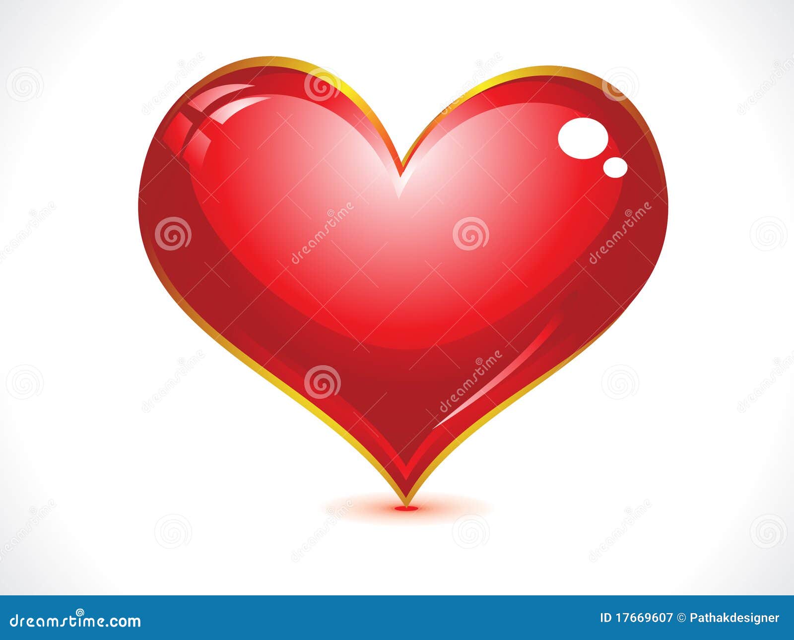 Abstract glossy heart stock vector. Illustration of icon - 17669607
