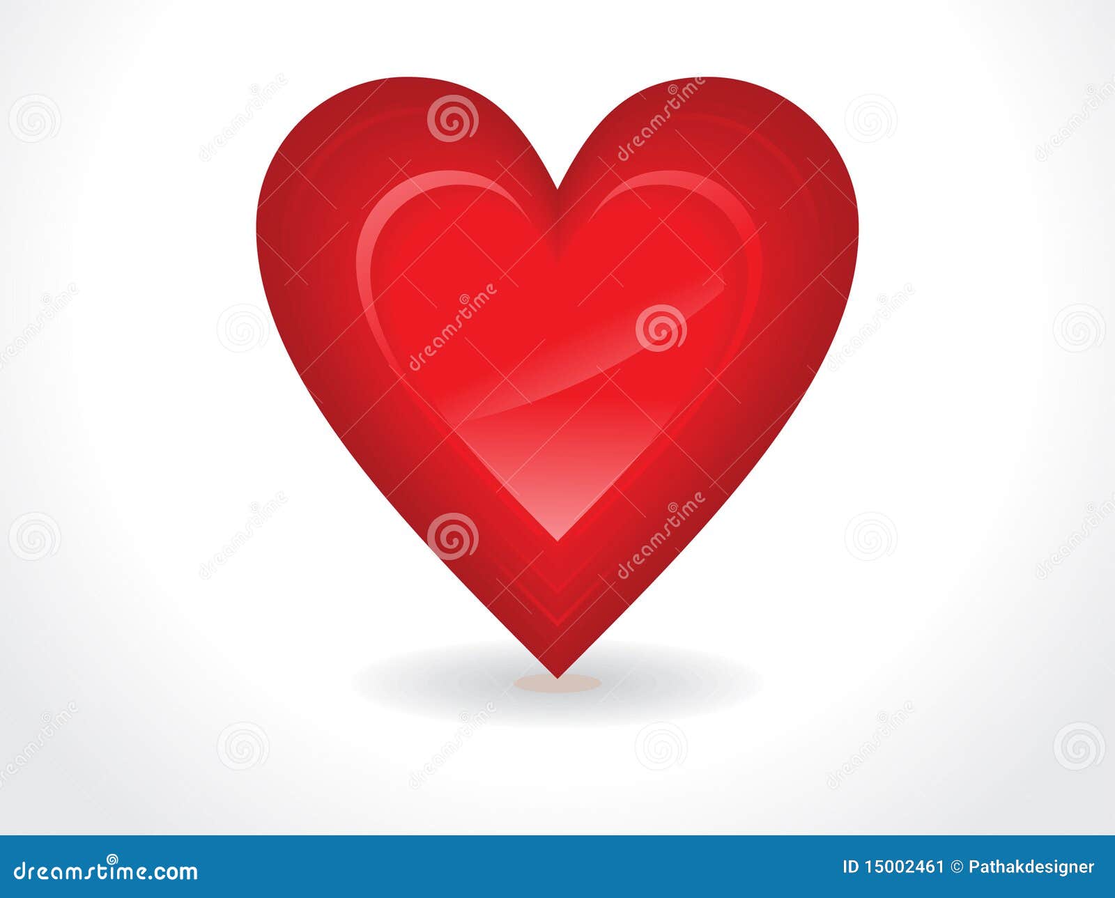 Abstract glossy red heart stock vector. Illustration of graceful - 15002461