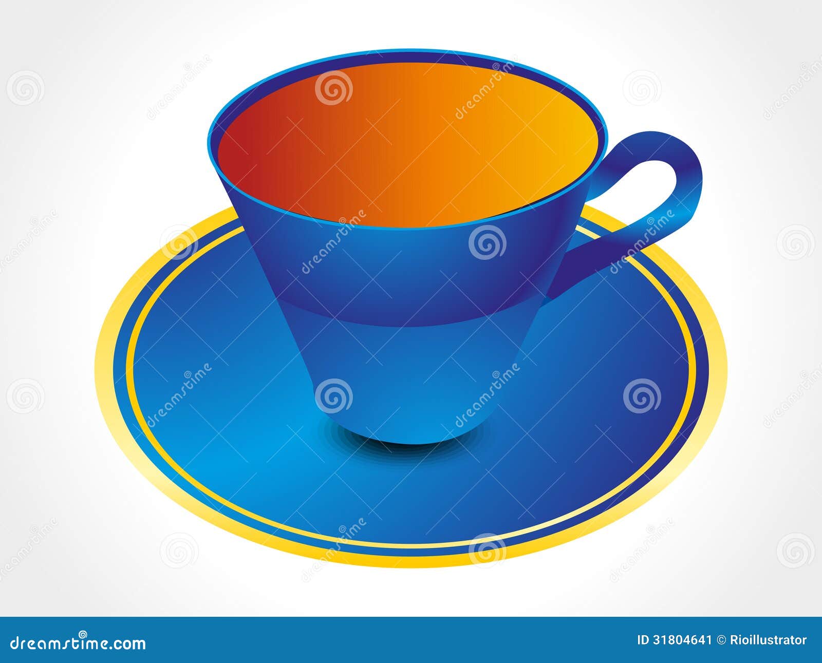 Abstract glossy tea cup stock illustration. Illustration of cream ...