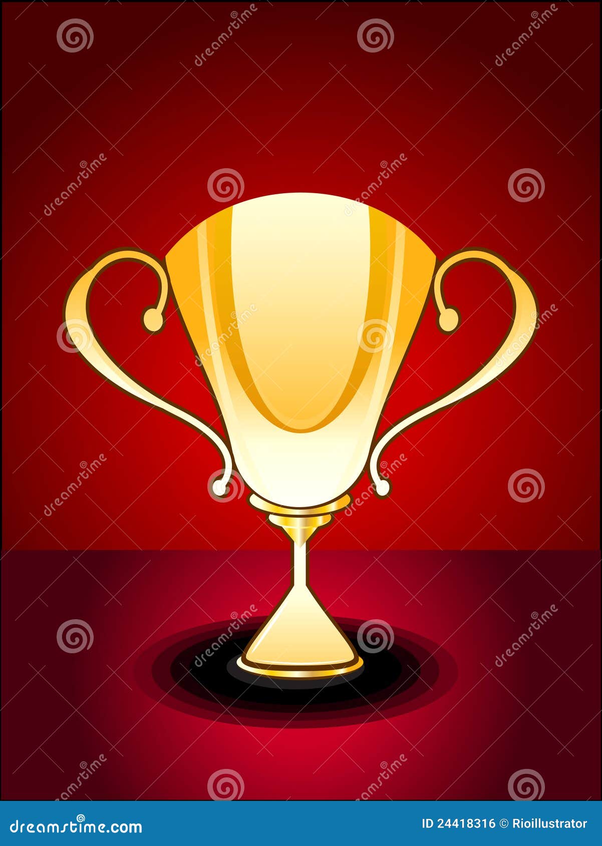 Abstract glossy trophy stock vector. Illustration of place - 24418316