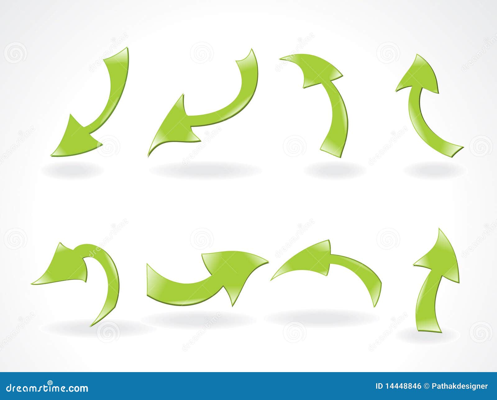 Abstract Glossy Web Arrows Set Stock Vector - Illustration of print ...