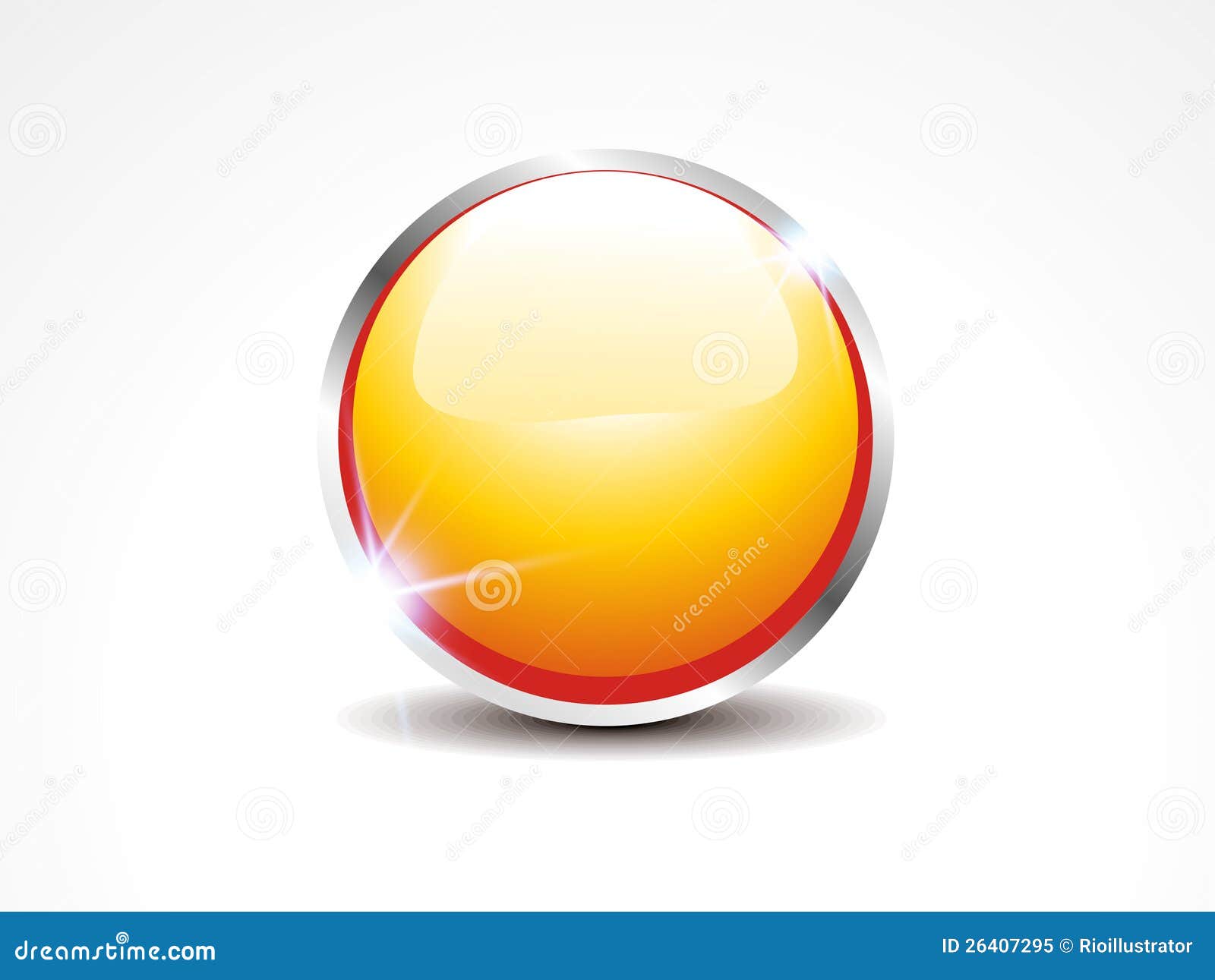 Abstract Glossy Yellow Web Button Stock Vector - Illustration of color ...