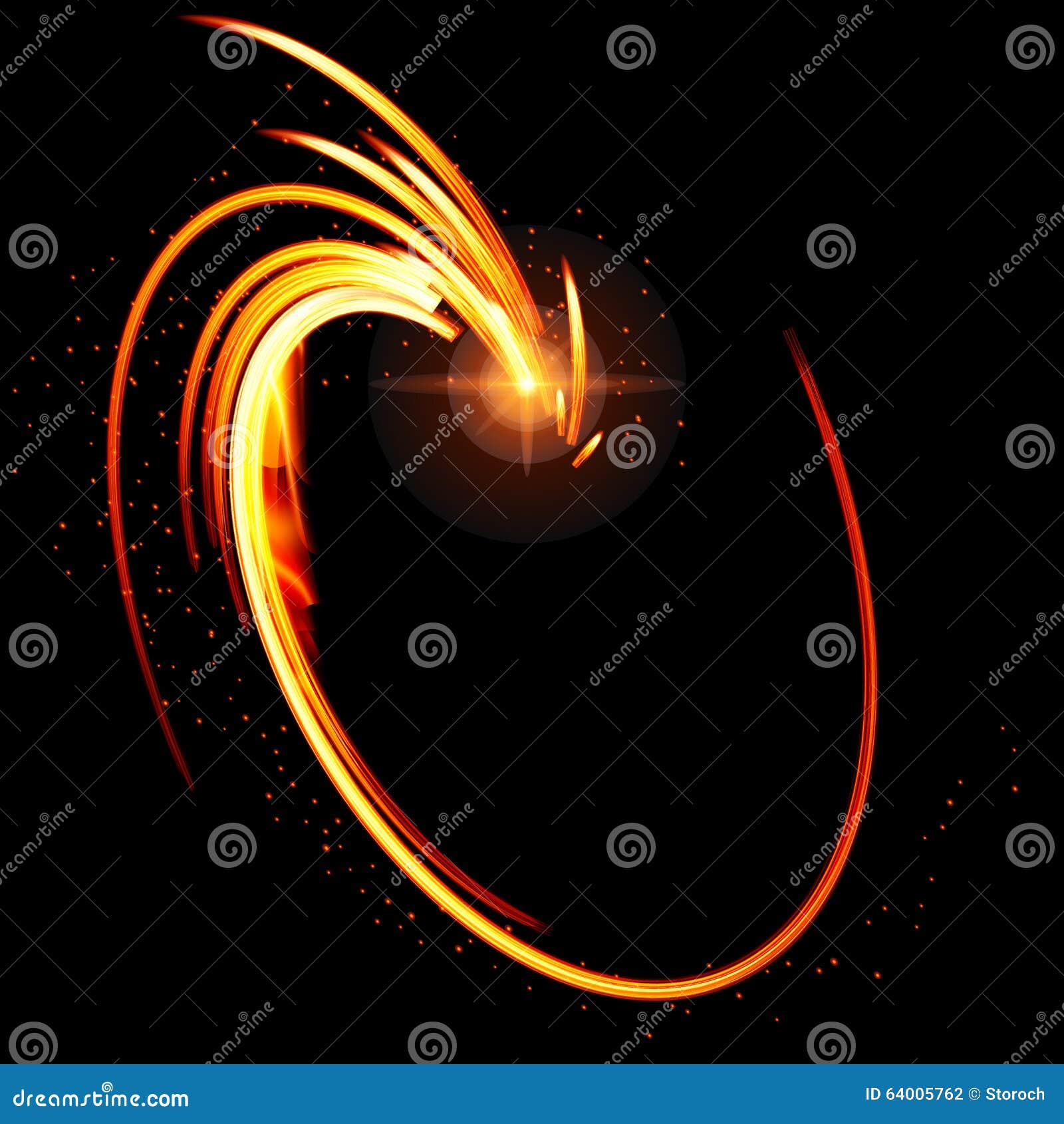 Abstract Glow Background with Fire Shape. Stock Illustration ...