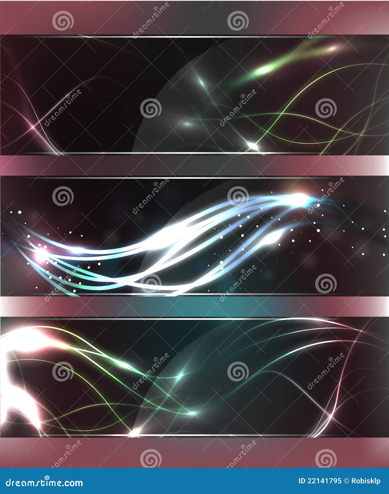 Abstract Glow Glass Banners Stock Vector - Illustration of card ...