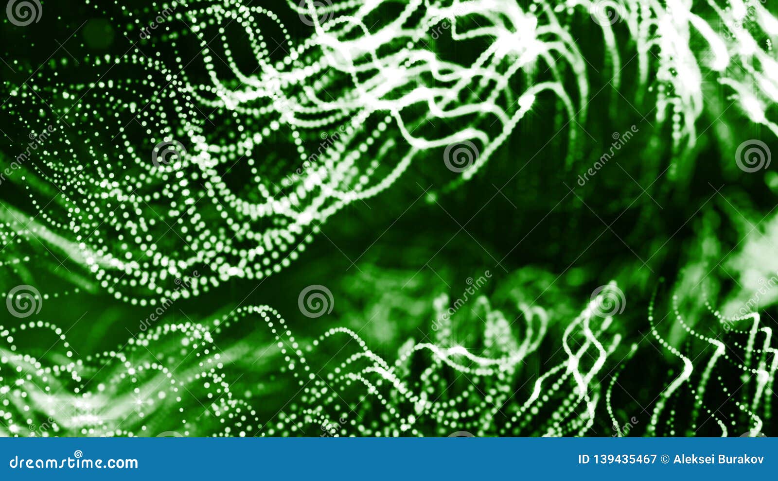 Abstract Glow Particles in Air As Science Fiction Microcosm or Macro ...
