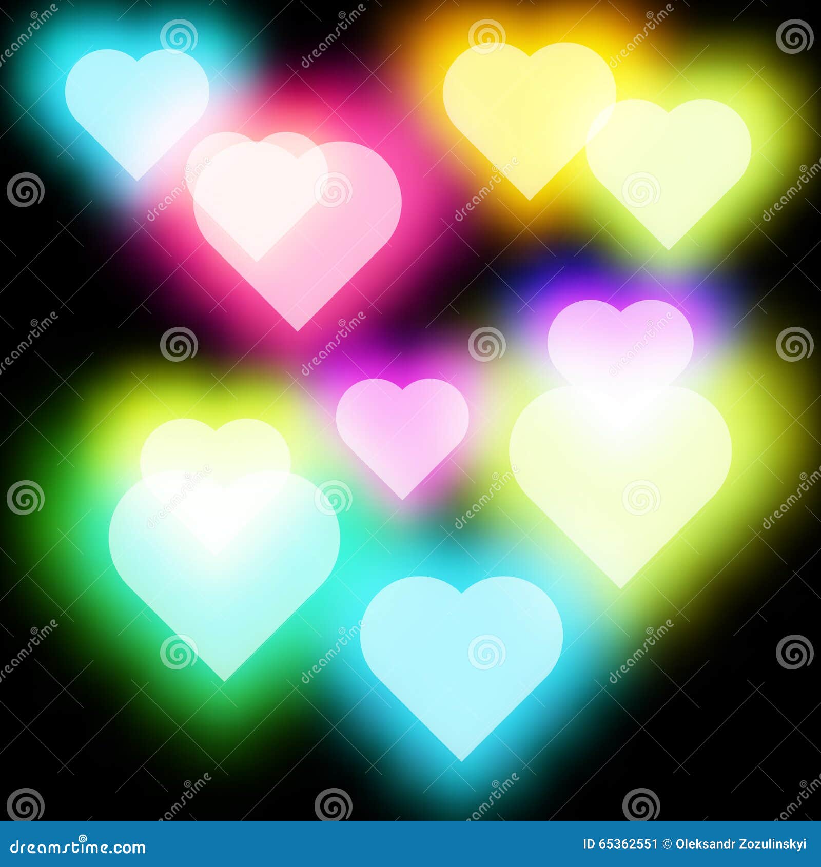 Abstract Glow Soft Hearts for Valentines Vector Stock Vector ...