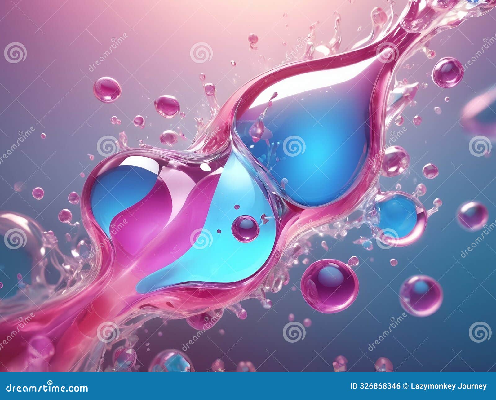 Abstract Glow Water and Vitamin Drop. Concept Serum Cosmetic Solution ...