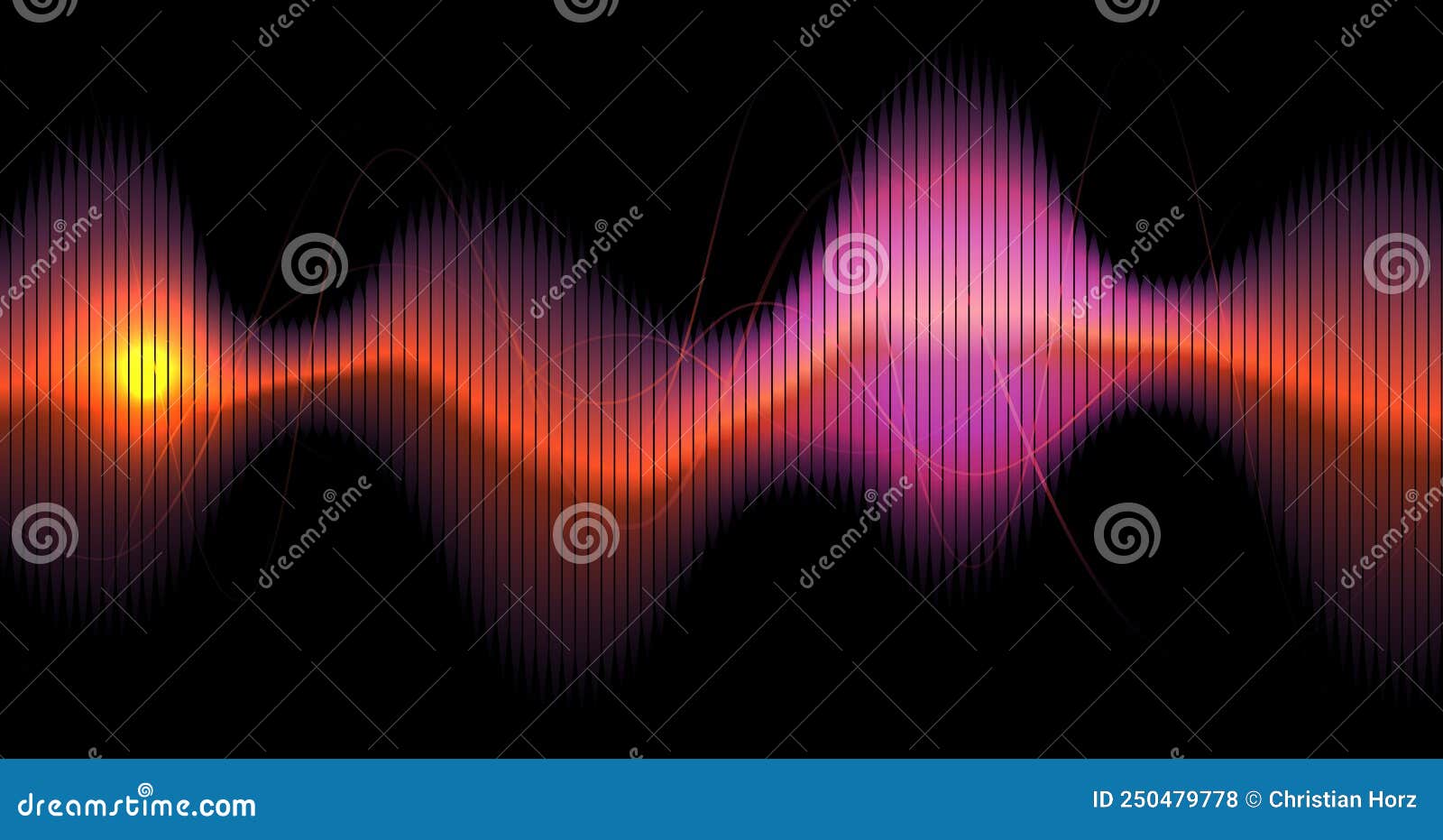 Abstract Glowing Audio Waveform Background Stock Vector - Illustration ...