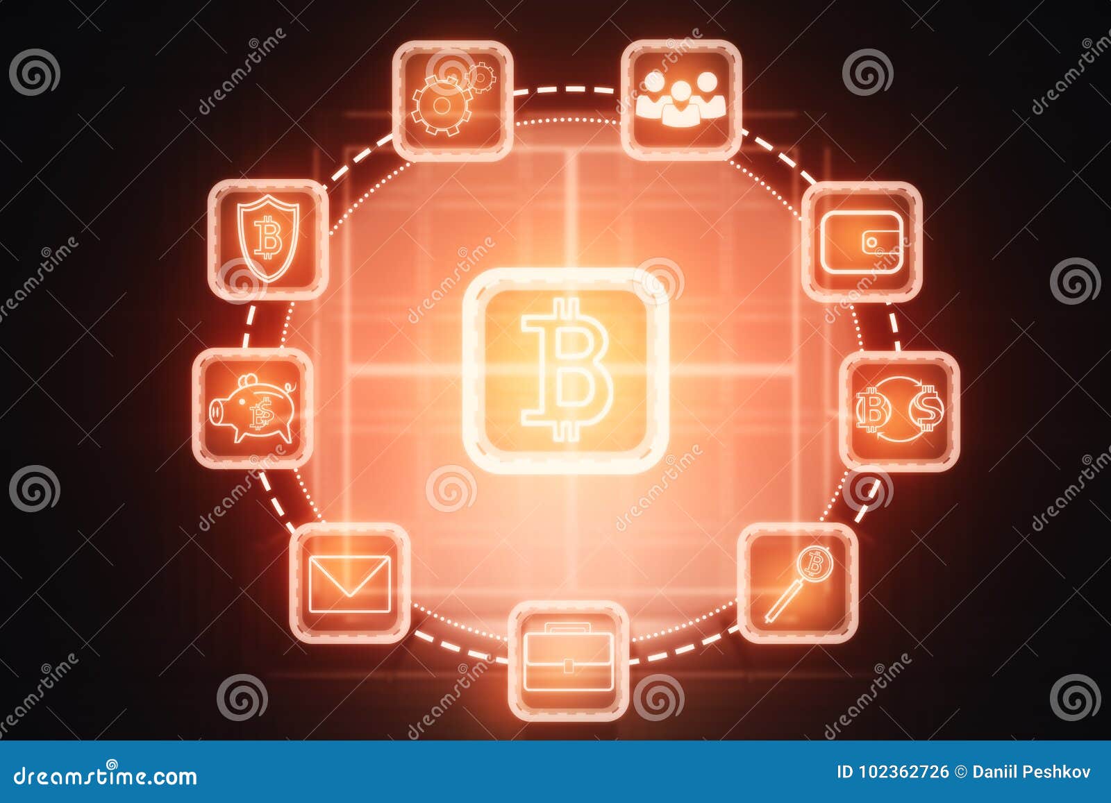 Bitcoin Interface Wallpaper Stock Illustration - Illustration of ...