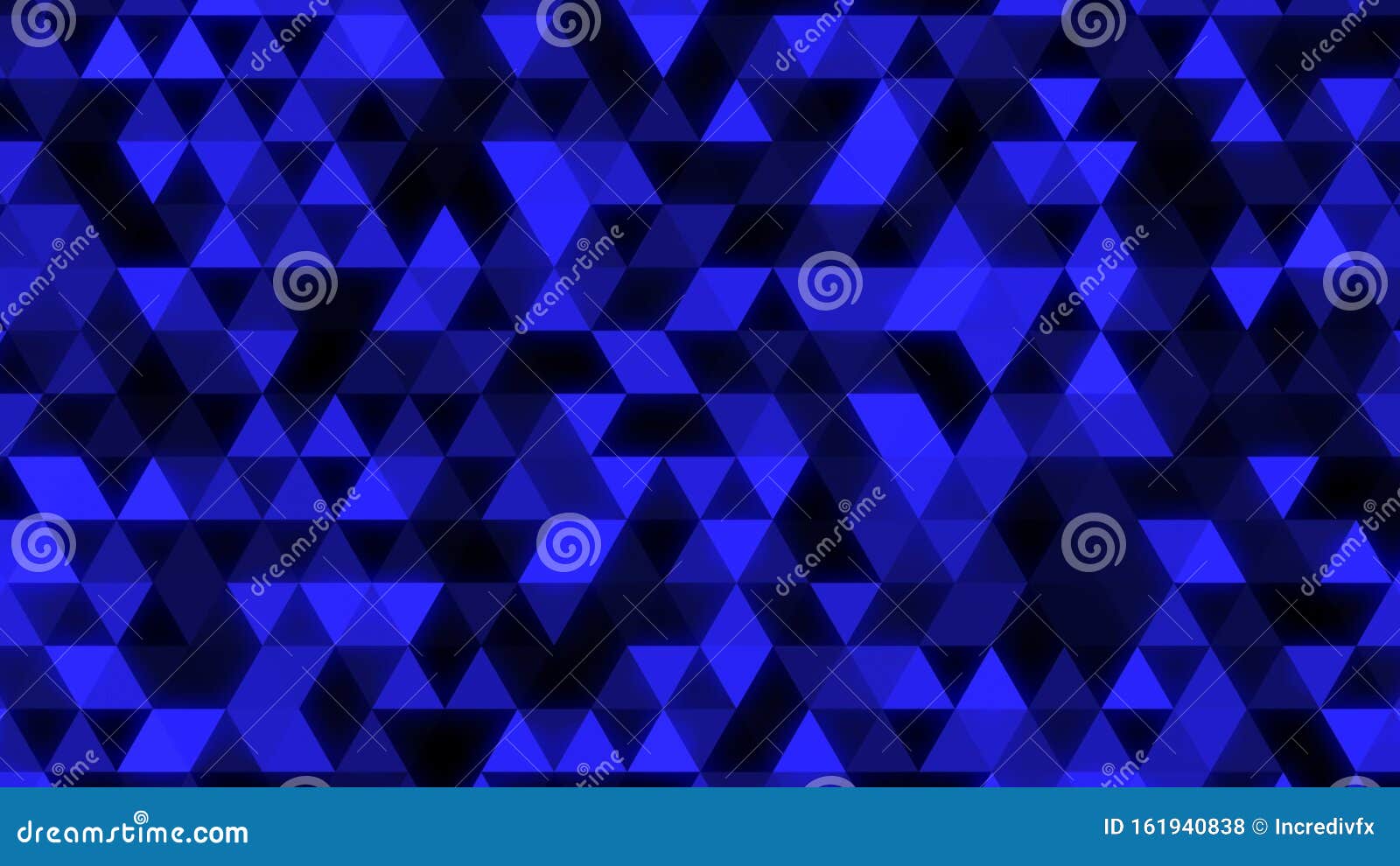 Abstract Glowing Blue Triangle Tessellation - Abstract Background ...