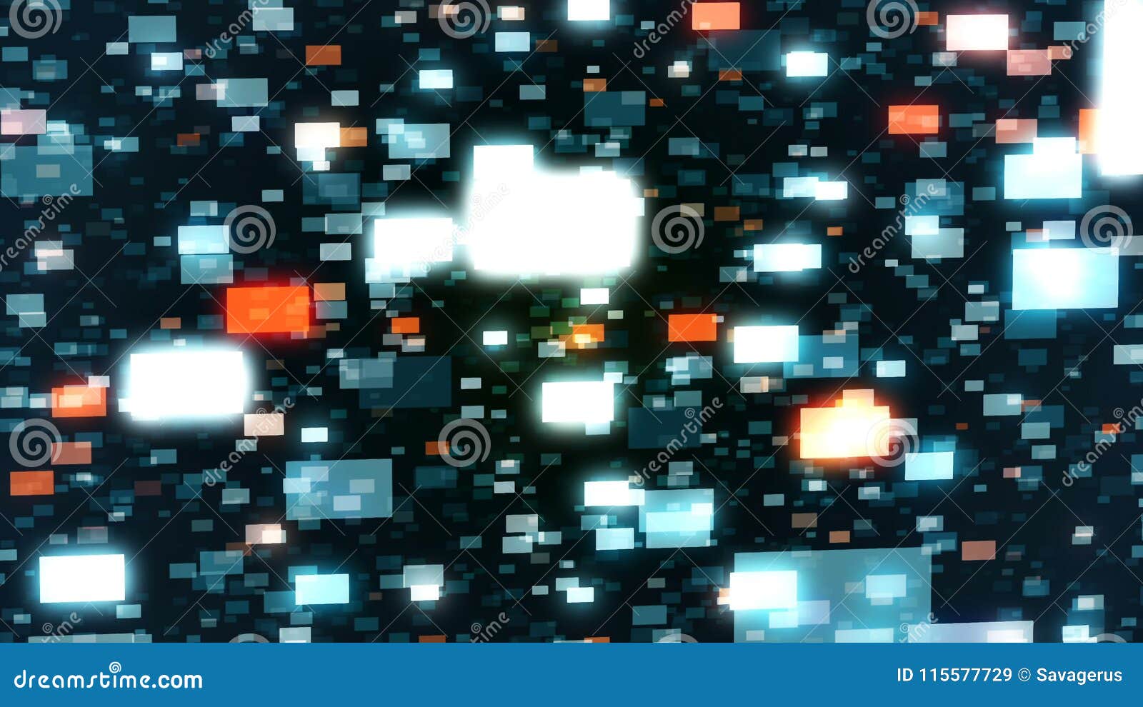 Glowing Colored Light in Matrix-style Stock Illustration - Illustration ...