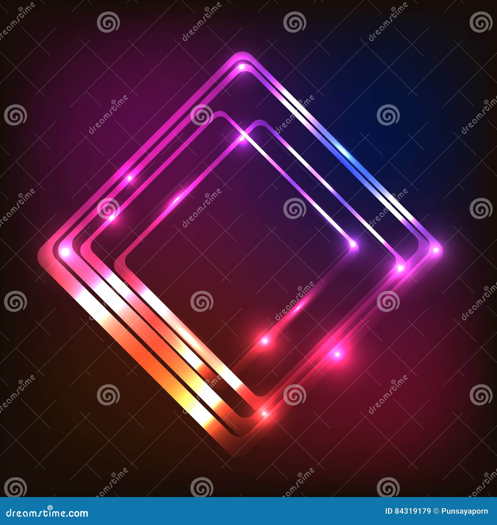 Abstract Glowing Colorful Background with Rounded Rectangle Stock ...