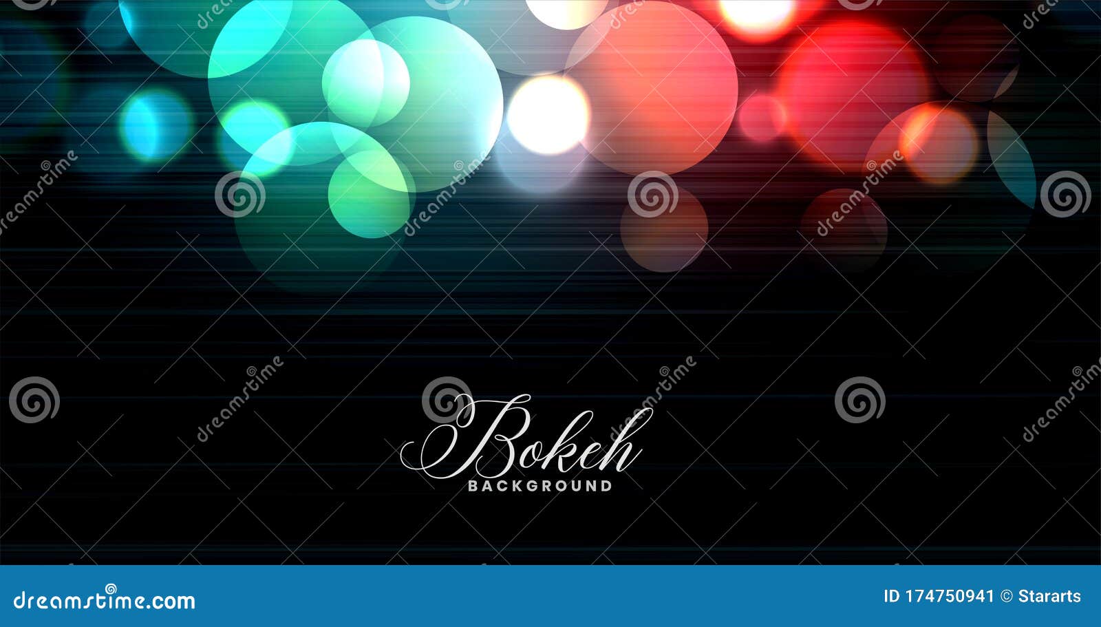 Abstract Glowing Colorful Bokeh Lights Banner Design Stock Vector ...