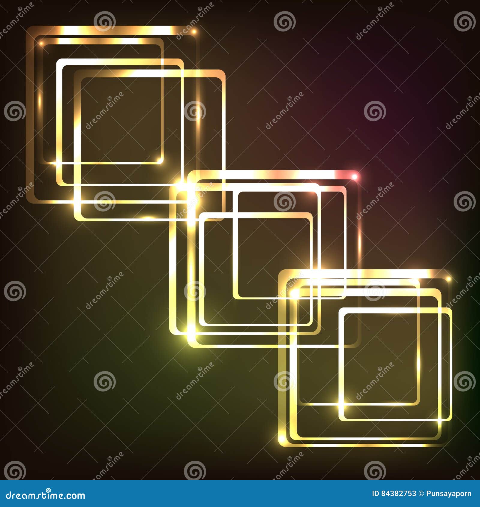 Abstract Glowing Colorful with Rounded Rectangle Stock Vector ...