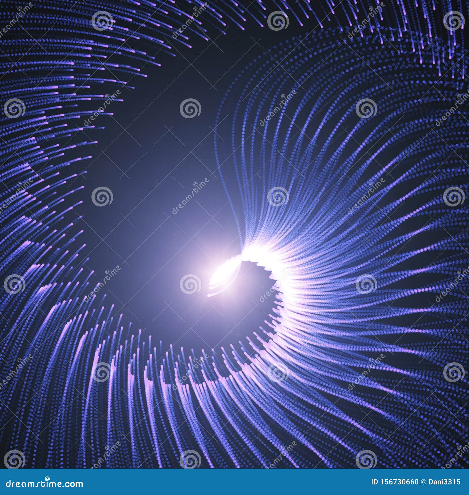 Abstract Glowing Curved Lines Background. Rays of Light Flowing in ...