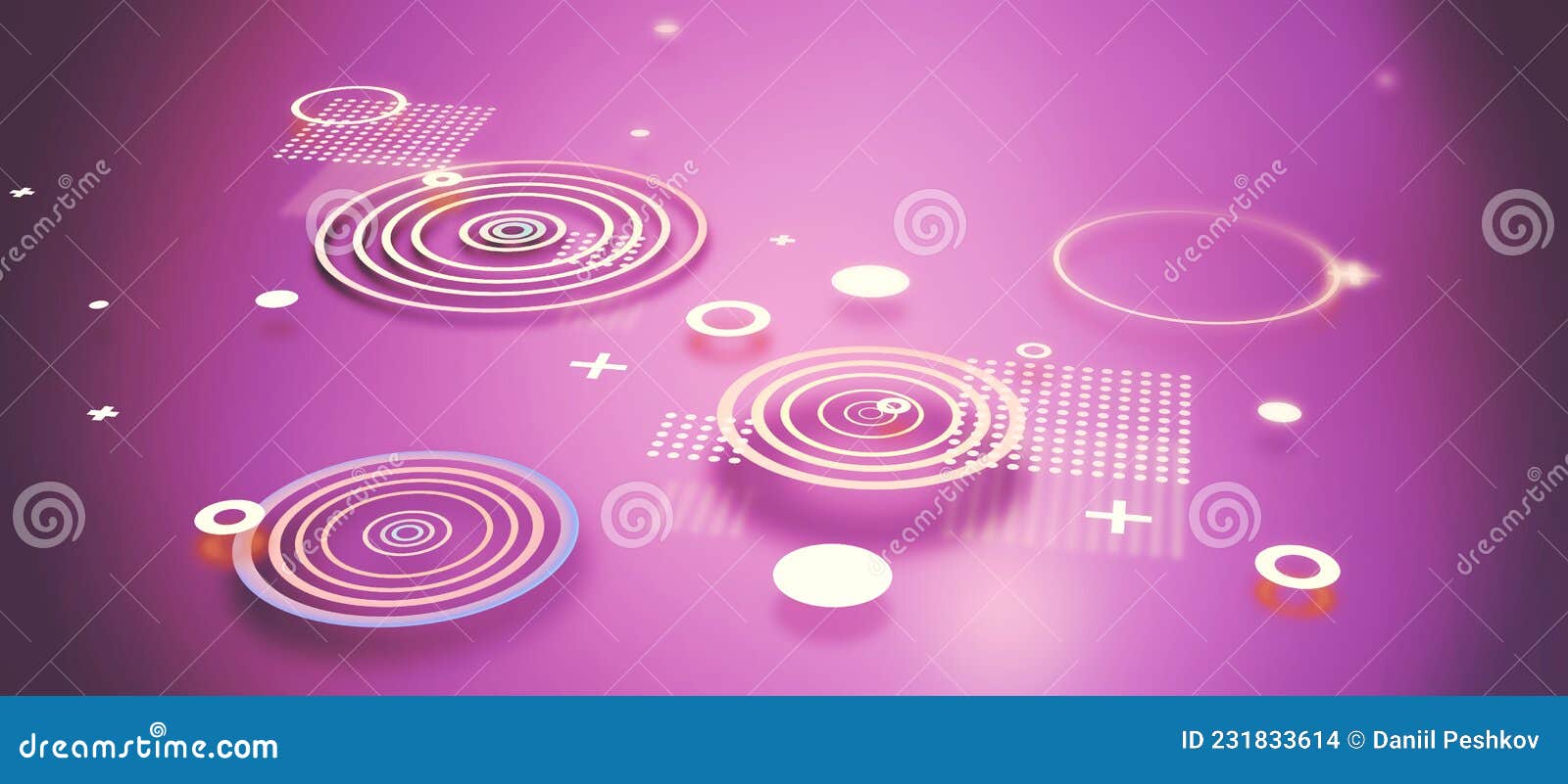 Abstract Glowing Digital Purple Background with Tech Elements ...