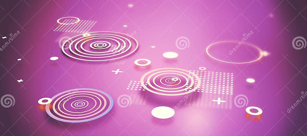 Abstract Glowing Digital Purple Background with Tech Elements ...