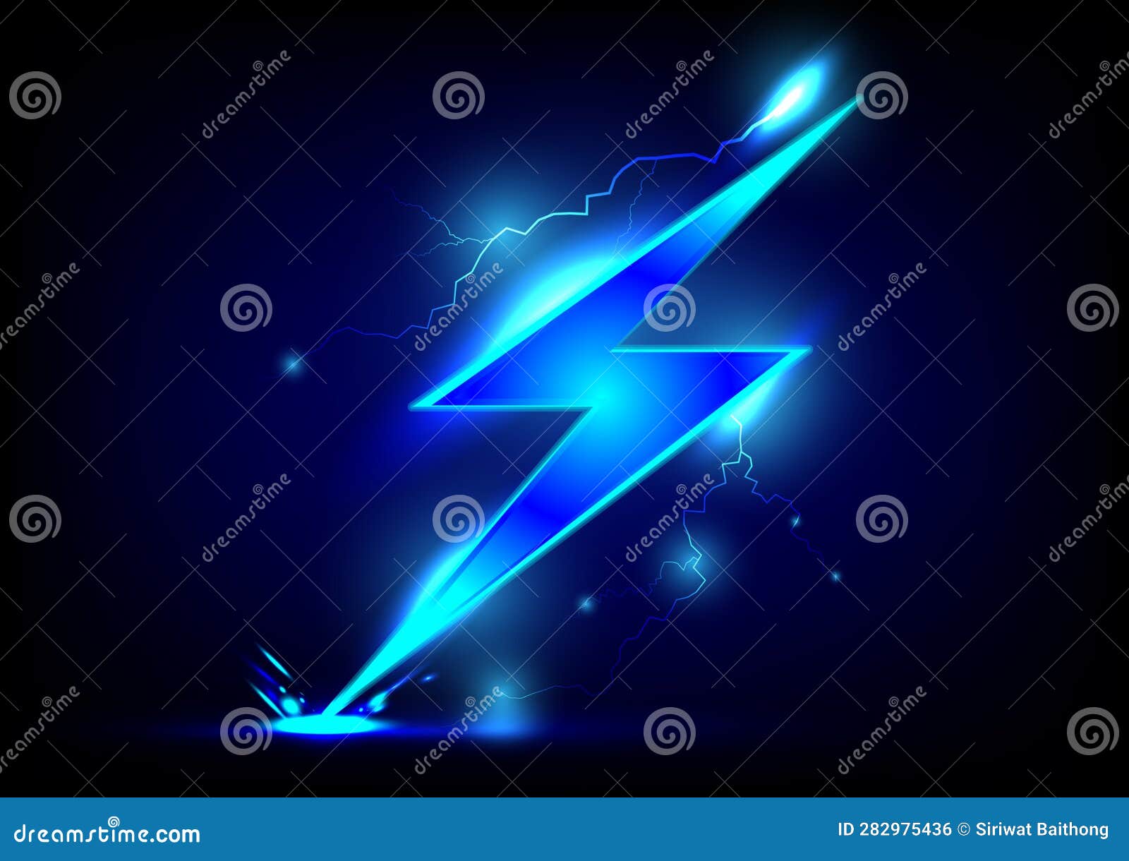 Abstract Glowing Electric Power Lightning Pattern Background Image ...
