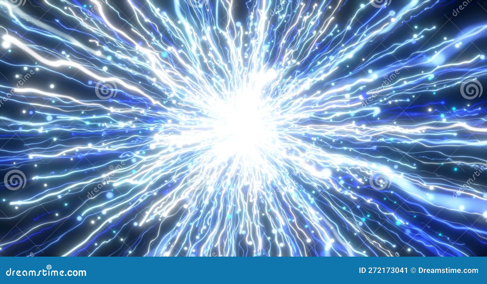 Abstract Glowing Energy Explosion Blue Swirl Fireworks from Blue Lines ...
