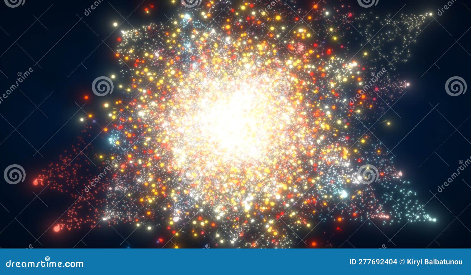 Abstract Glowing Energy Explosion Fiery Whirlwind Fireworks from Magic ...